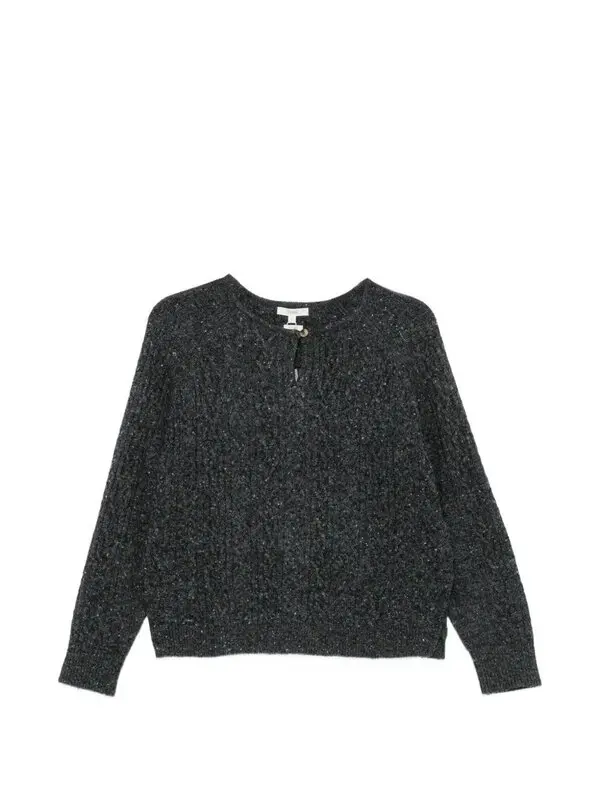 YERSE Cable-knit Button-fastening Sweater