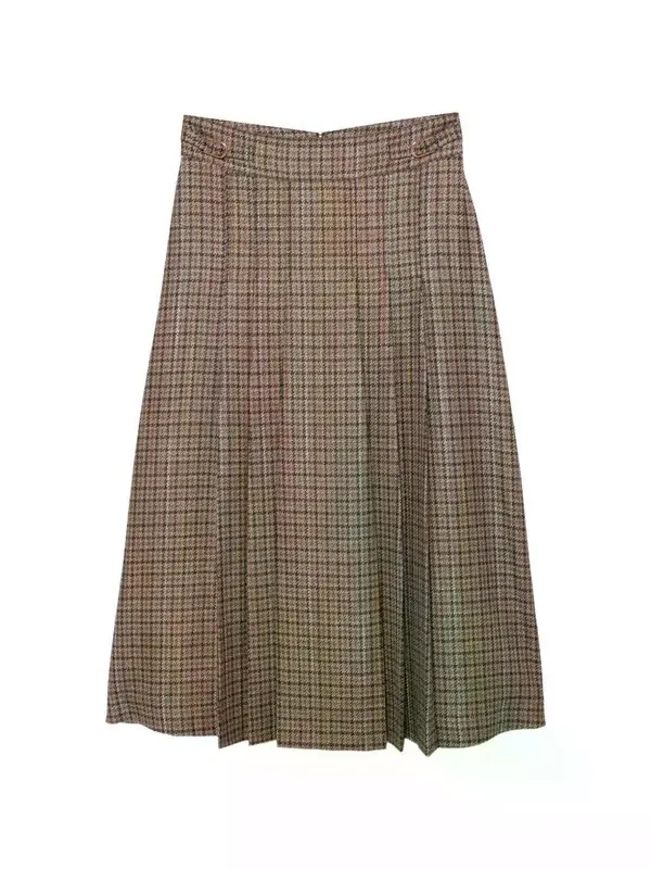 Gabriela Hearst Check Pleated Skirt - Brown