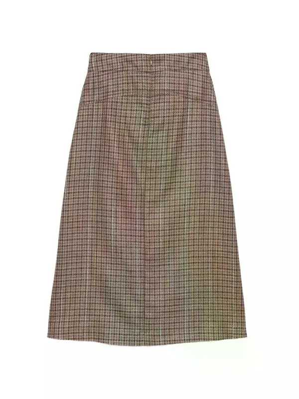 Gabriela Hearst Check Pleated Skirt