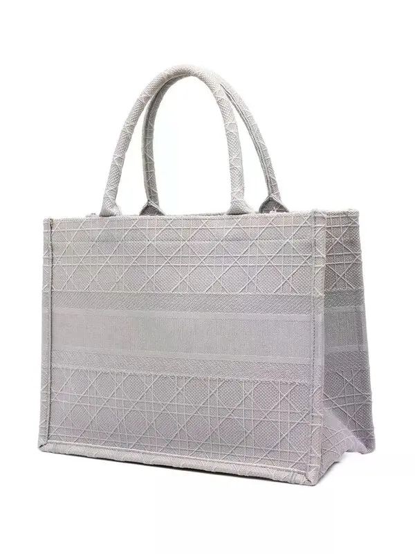 Dior 2020 Medium Cannage Embroidered Book Tote Bag