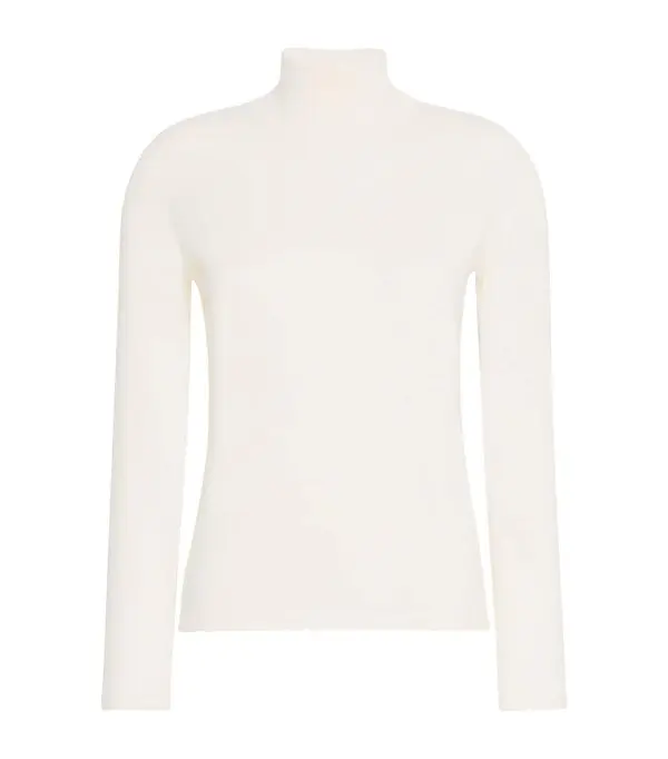 Max Mara Cashmere Funnel-neck Sweater - White