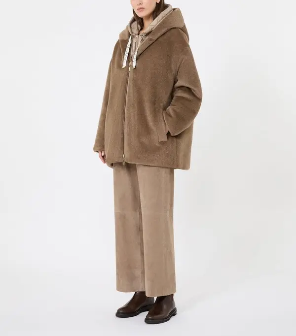 Max Mara Wool Reversible Hooded Jacket