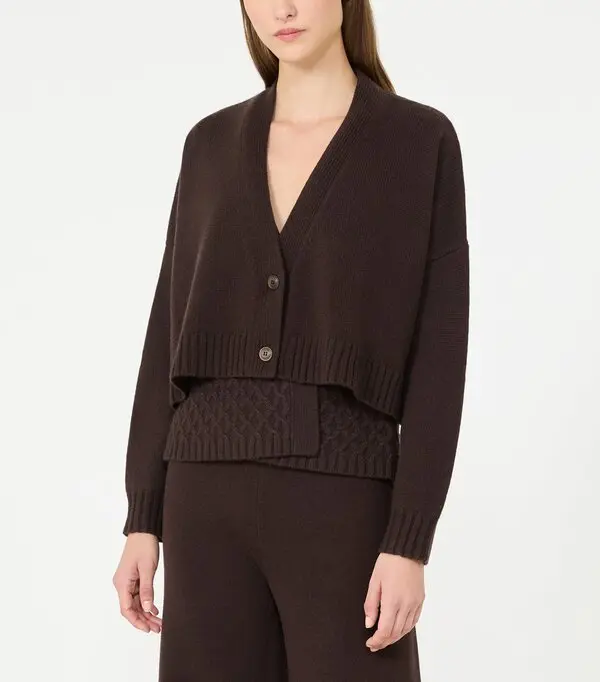 Max Mara Wool-cashmere Cropped Cardigan