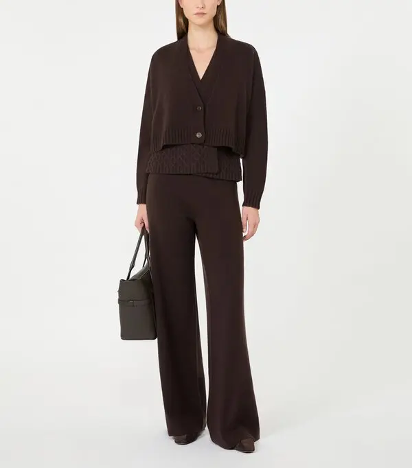 Max Mara Wool-cashmere Knit Trousers