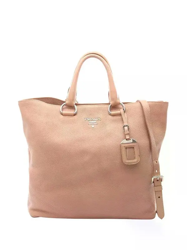 Prada 2010-2026 Vitello Daino Open Convertible Tote Satchel