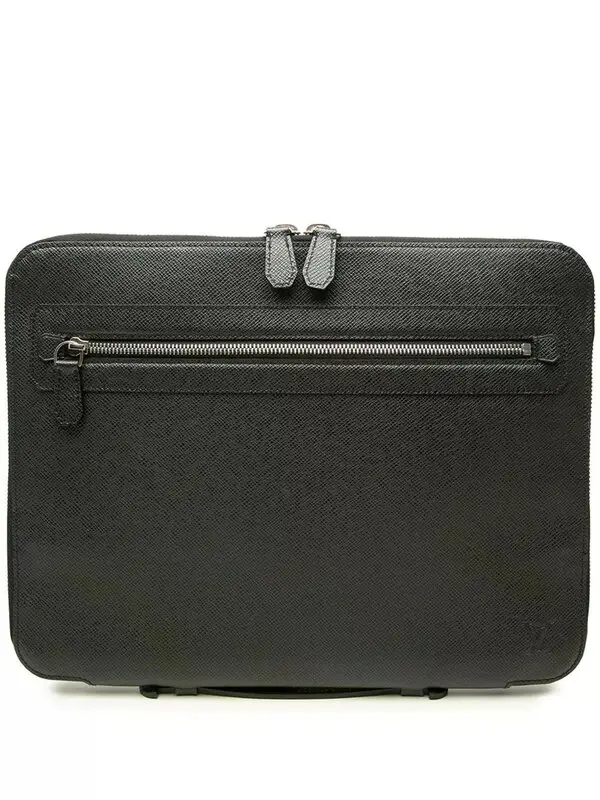 LOUIS VUITTON 2008 Taiga Vladimir Portfolio Clutch Bag - Black