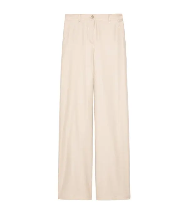Max & Co. Virgin Wool-blend Wide-leg Trousers