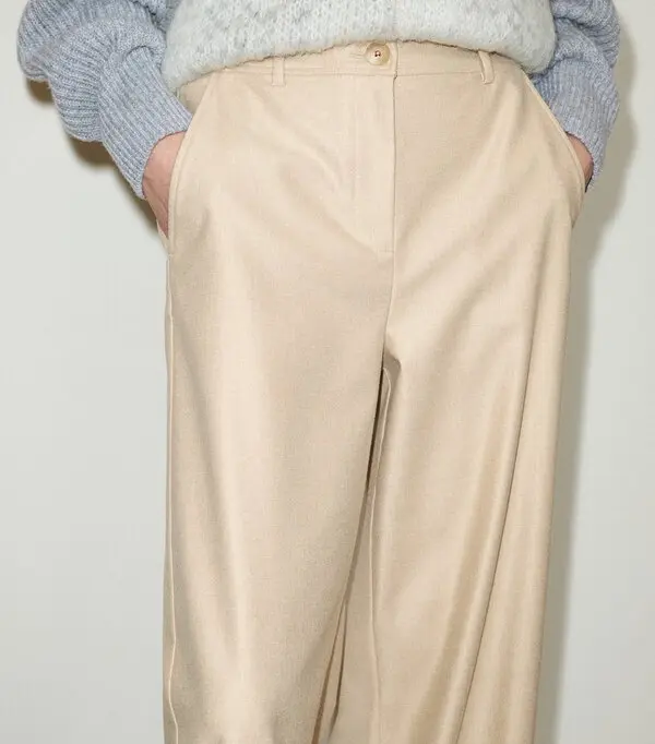 Max & Co. Virgin Wool-blend Wide-leg Trousers