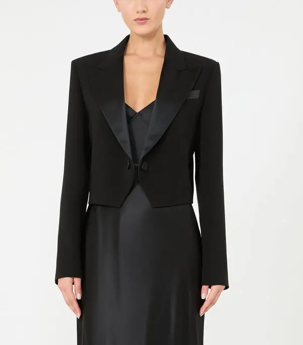 Max Mara Cropped Tuxedo Jacket