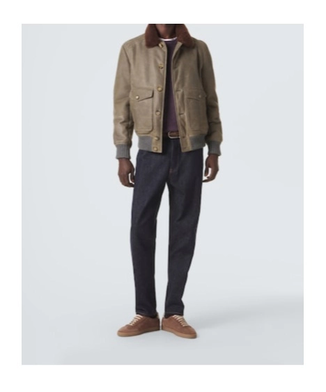 Brunello Cucinelli Shearling-lined Leather Blouson Jacket