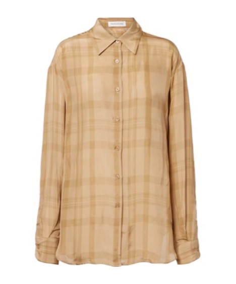 THE FRANKIE SHOP Peri Checked Twill Shirt