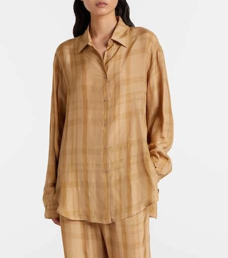 THE FRANKIE SHOP Peri Checked Twill Shirt