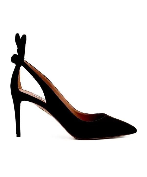 AQUAZZURA 85mm Bow-tie Pumps - Brown