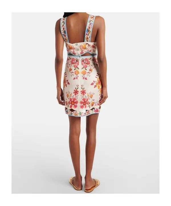 Farm Rio Short Floral Linen Dress