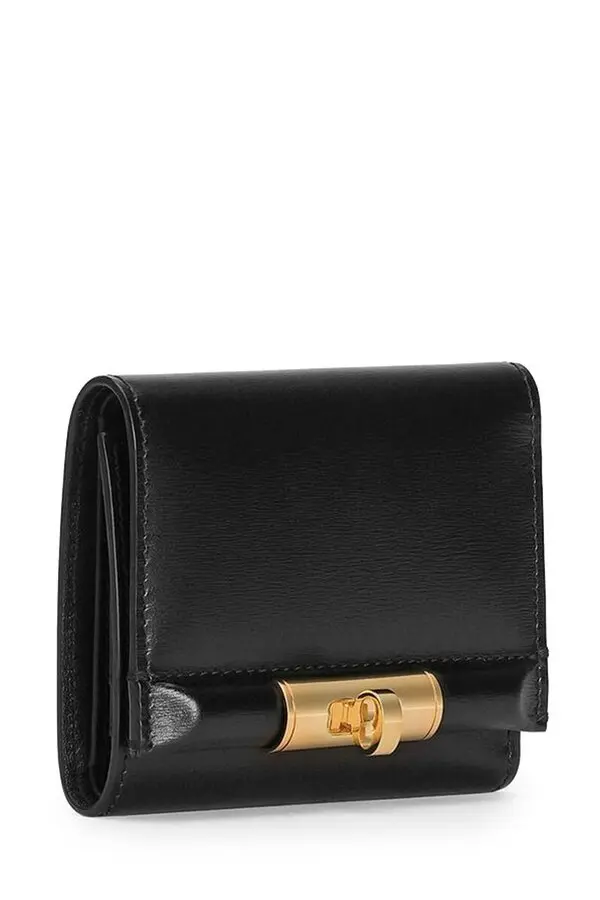 Dolce & Gabbana Dolce Gabbana Marlene Logo Stamp Wallet - Black