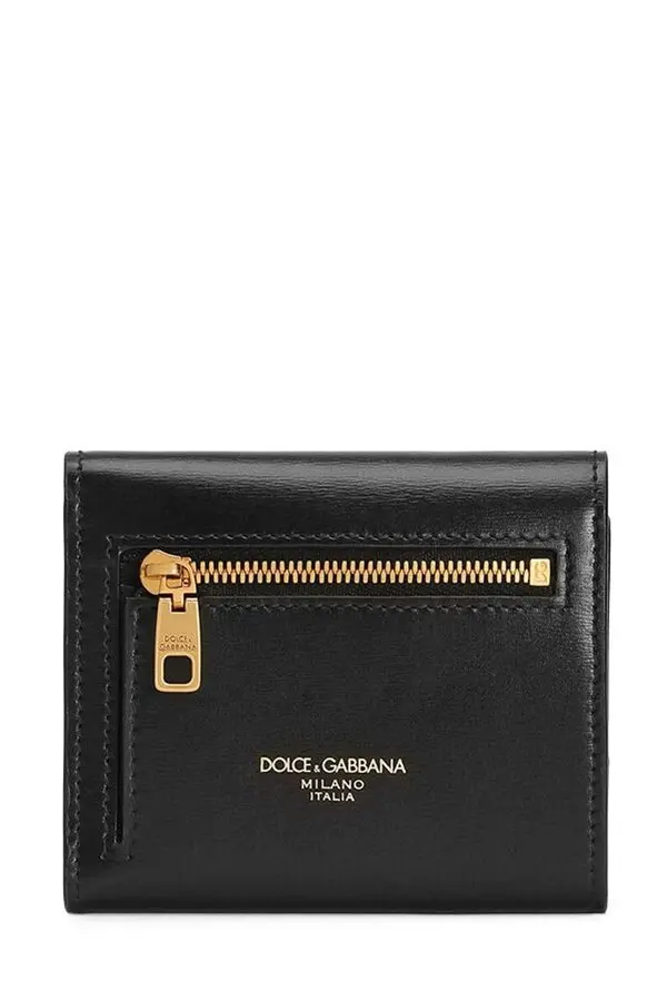 Dolce & Gabbana Dolce Gabbana Marlene Logo Stamp Wallet - Black