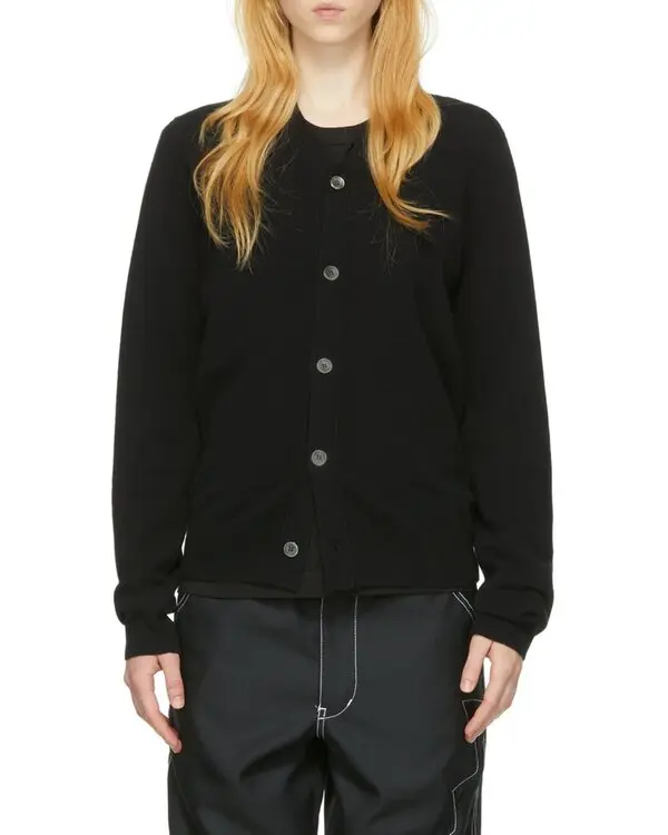 Comme Des Garçons V-neck Long-sleeved Cardigan
