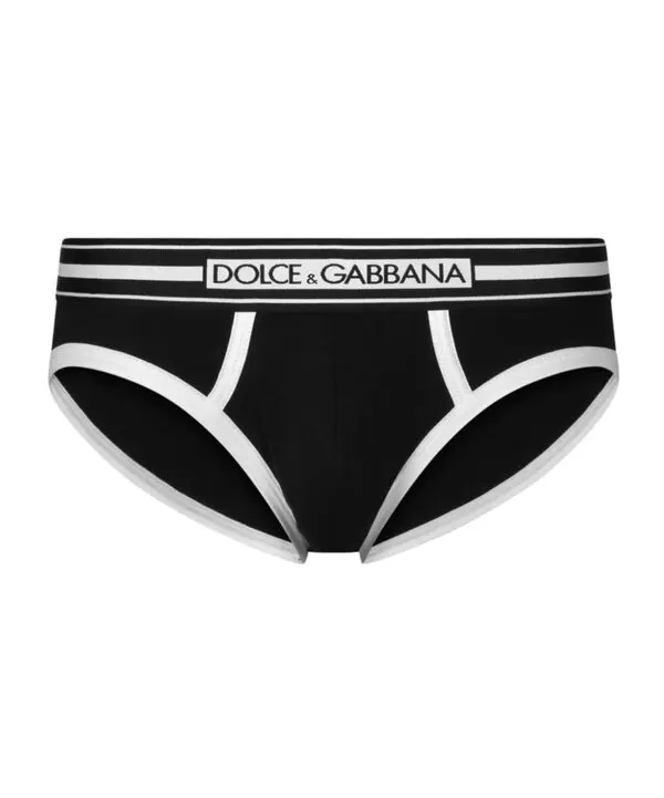Dolce & Gabbana Logo-waistband Jersey Trunks