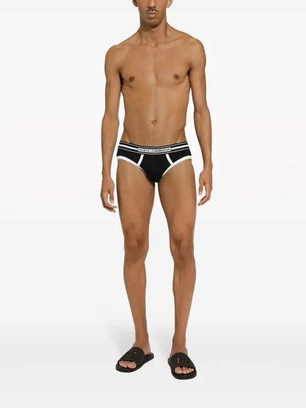 Dolce & Gabbana Logo-waistband Jersey Trunks