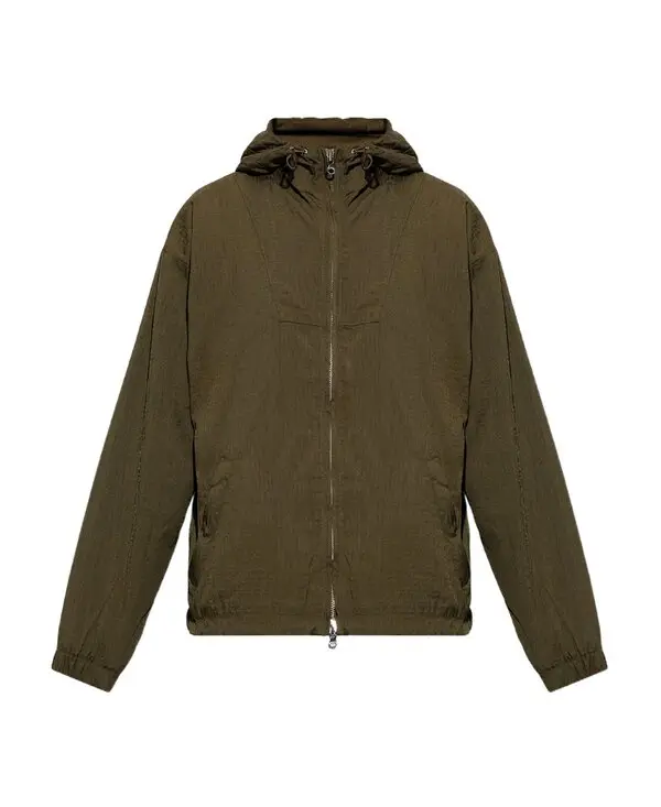DIESEL® Logo-jacquard Zip-up Drawstring Jacket