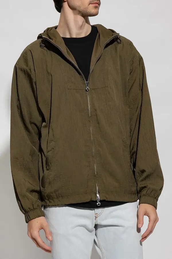 DIESEL® Logo-jacquard Zip-up Drawstring Jacket