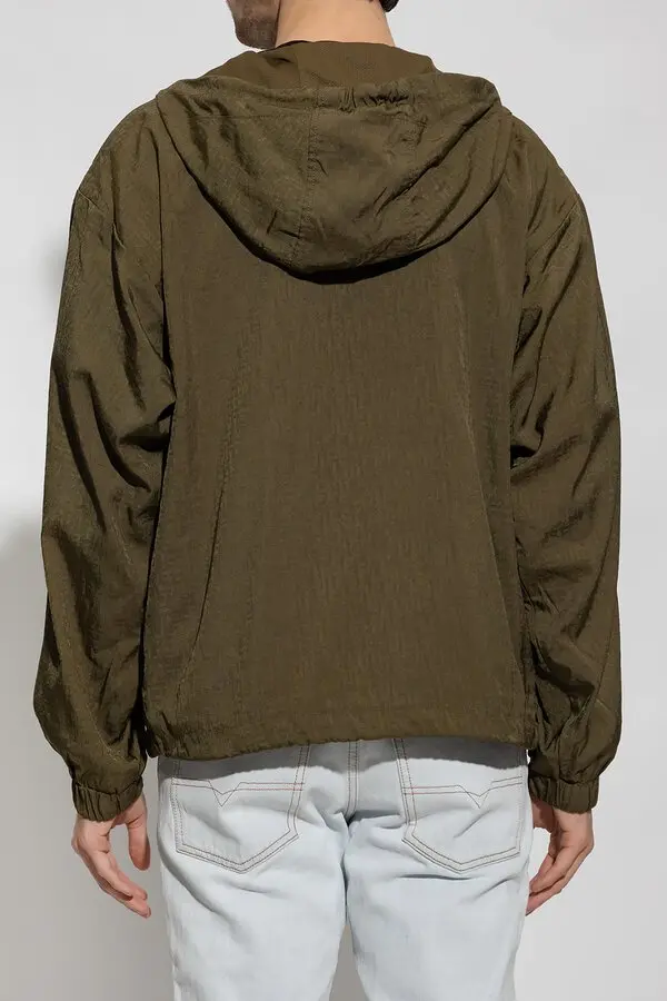 DIESEL® Logo-jacquard Zip-up Drawstring Jacket