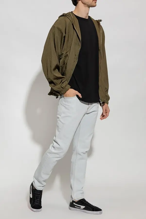DIESEL® Logo-jacquard Zip-up Drawstring Jacket