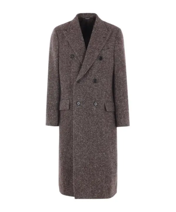 Dolce & Gabbana Dolce Gabbana Double-breasted Herringbone Coat