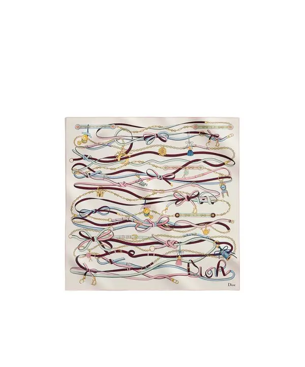 Dior Saddle Charms 90 Square Scarf