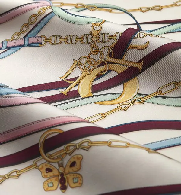 Dior Saddle Charms 90 Square Scarf