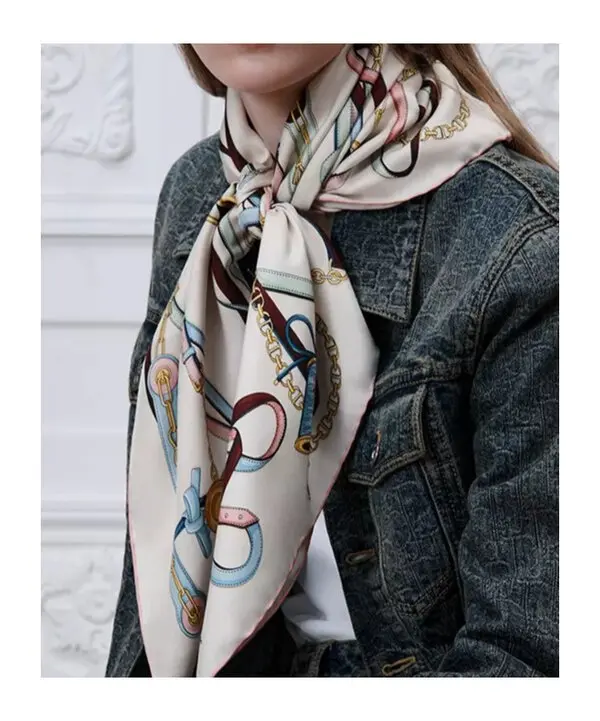 Dior Saddle Charms 90 Square Scarf