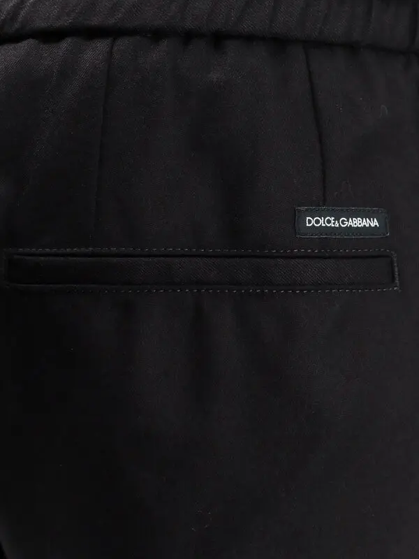 Dolce & Gabbana Dolce Gabbana Logo Patch Drawstring Trousers