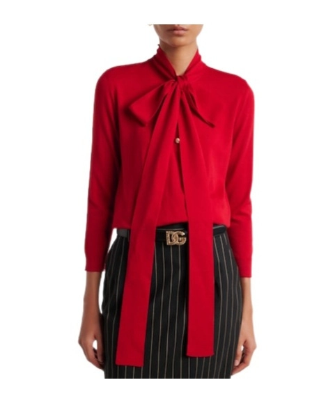 Dolce & Gabbana Bow-detail Virgin Wool Sweater