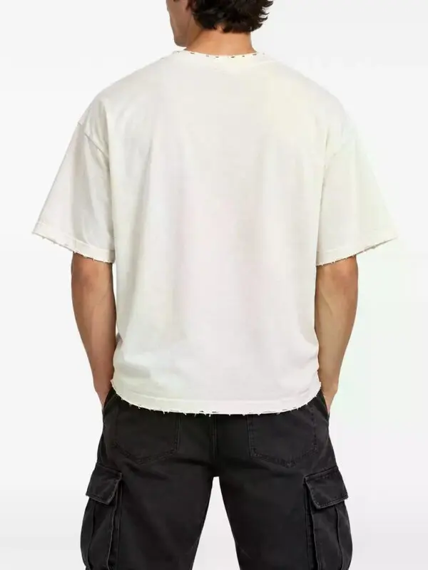 WARMAN Distressed Lip-print T-shirt