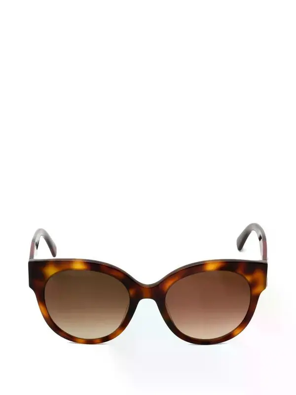 Longchamp Tortoiseshell-effect Round-frame Sunglasses - Brown