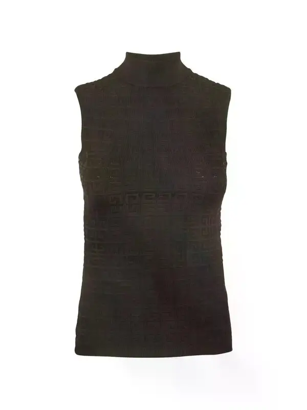 Givenchy Monogram Jacquard Mock Neck Tank Top