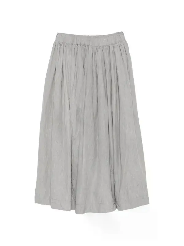 DANIELA GREGIS Pleated Cotton Midi Skirt