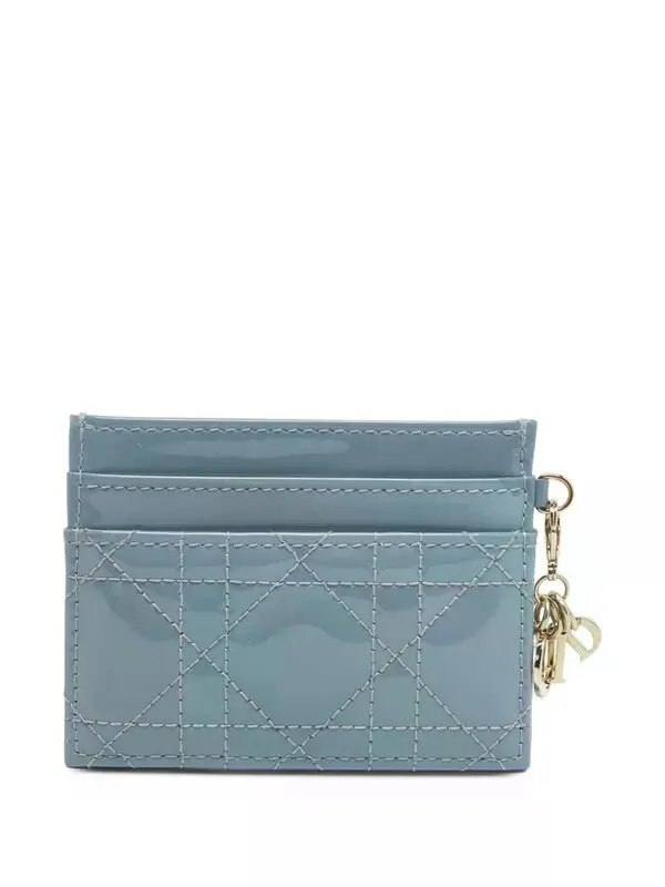Dior 2024 Lady Cannage Card Holder - Blue