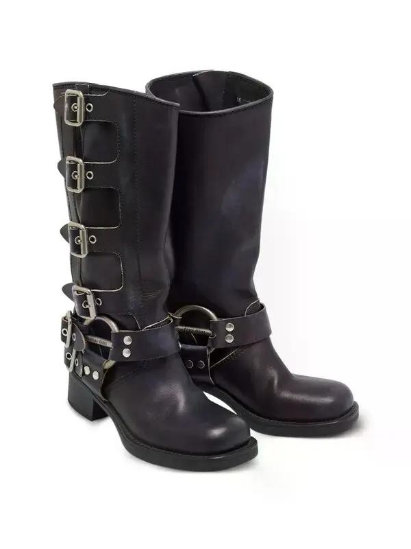 Miu Miu Biker Buckled Boots