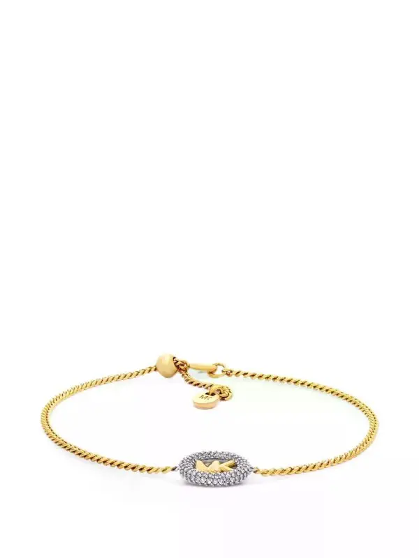 Michael Kors Logo-plaque Curb-chain Bracelets