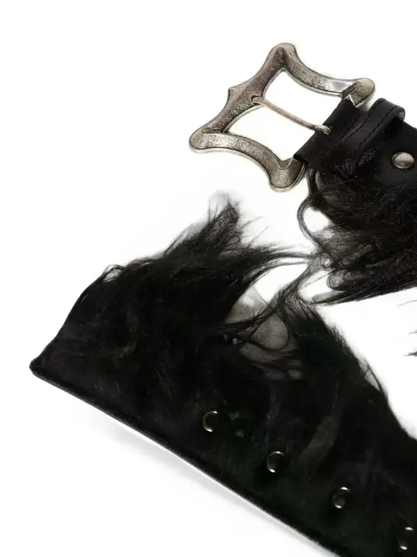 THUG CLUB Maine Faux-fur Studded Belt