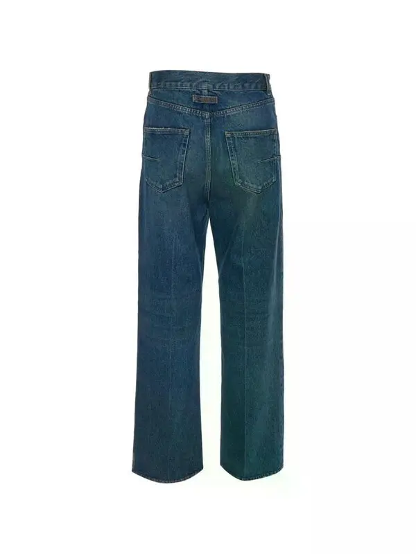 Dior Distressed Wide-leg Jeans
