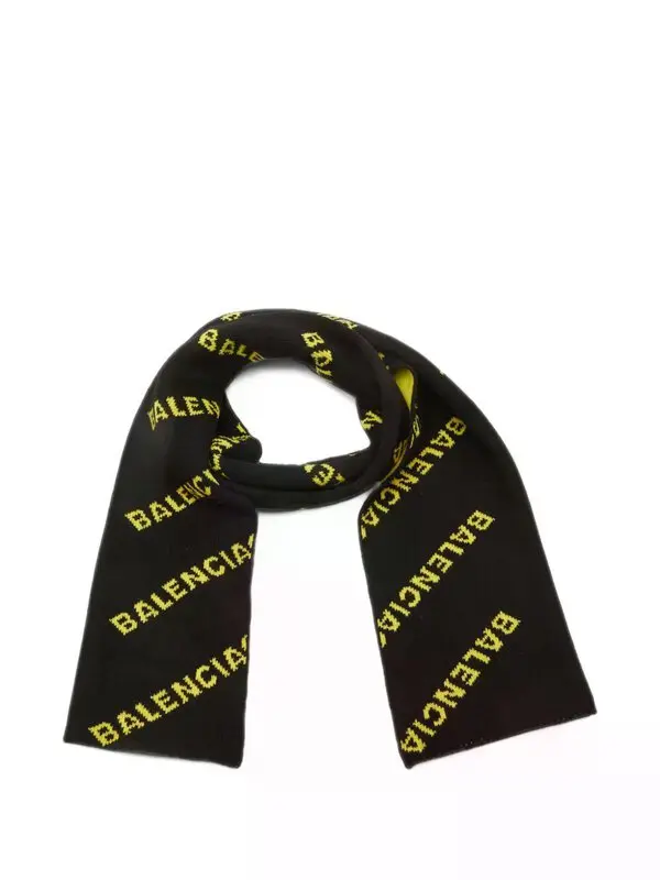Balenciaga All-over Logo Reversible Scarf
