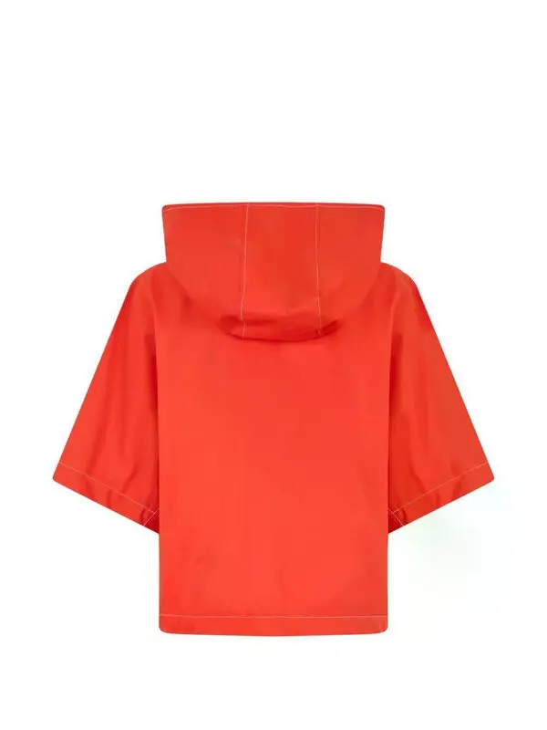 MOORER Mariclea-adb Hooded Short-sleeve Jacket - Red