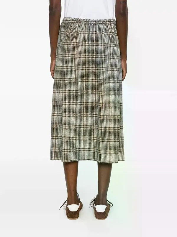 Fabiana Filippi Check-print Drawstring Midi Skirt