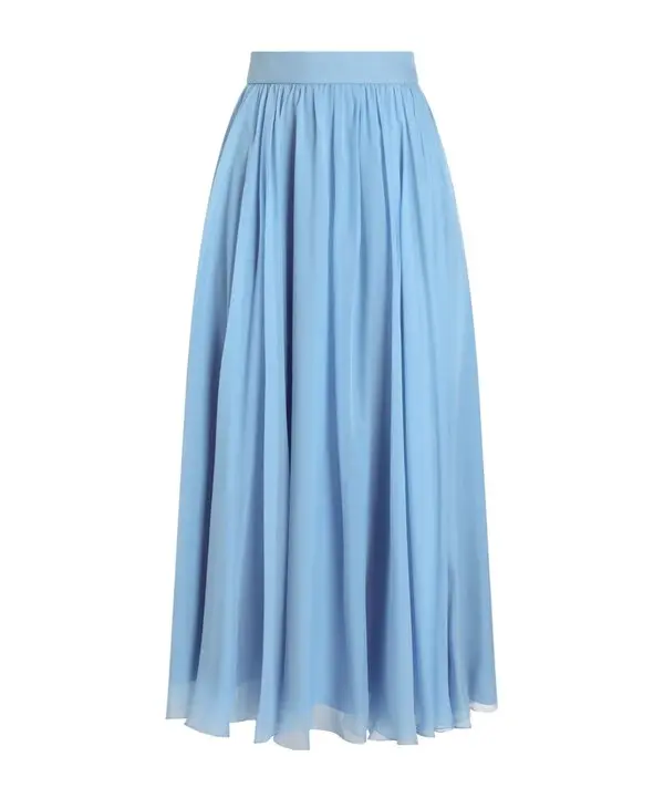 Dolce & Gabbana Chiffon Circle Skirt - Blue