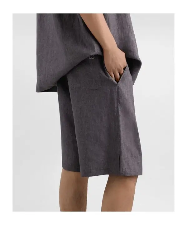 Dolce & Gabbana Linen Bermuda Shorts