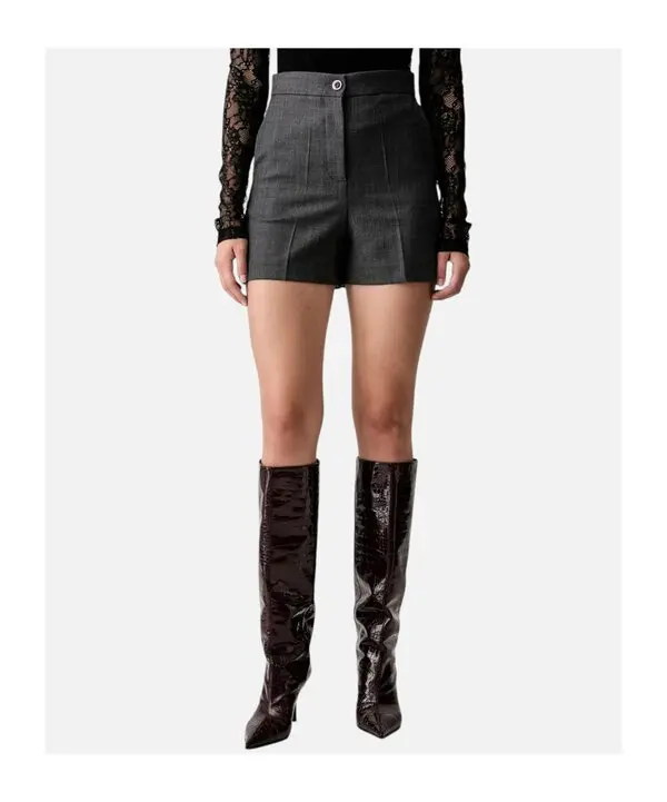 Pinko Herringbone-pattern Tailored Shorts