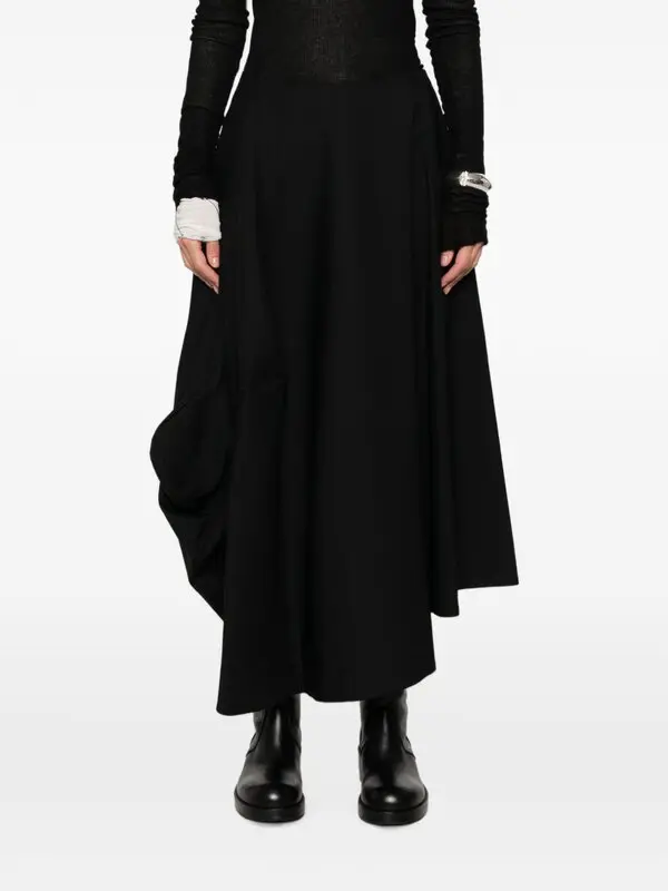 Comme Des Garçons Asymmetric Hem Midi Skirt