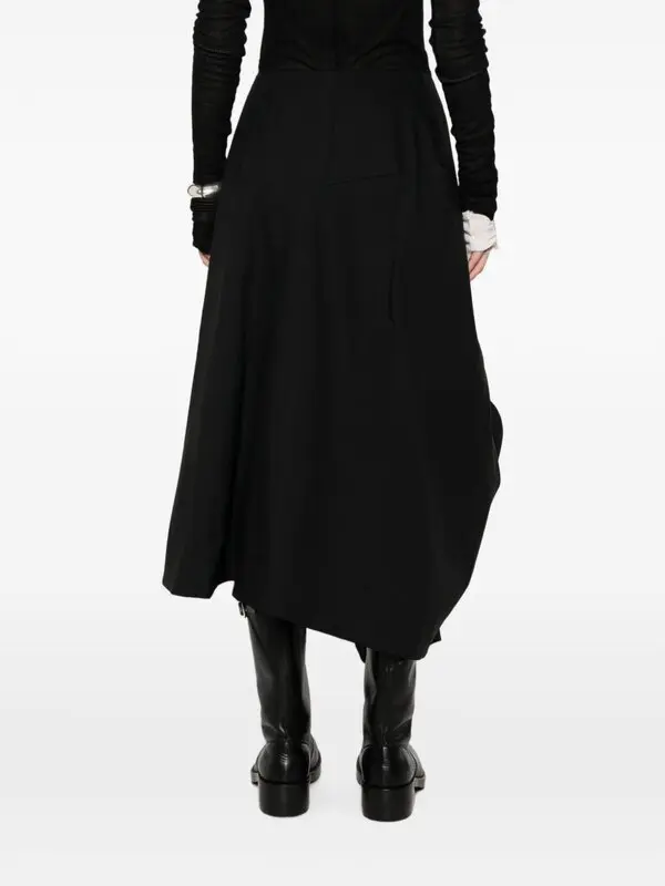 Comme Des Garçons Asymmetric Hem Midi Skirt